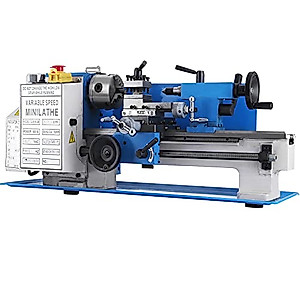Mophorn Metal Lathe 7 x 12 Inch, Precision Mini Metal Lathe 2250 RPM 550W Variable Speed, Mini Lathe Precision Bench Top Metal Working Lathe for Various Types of Metal Turning