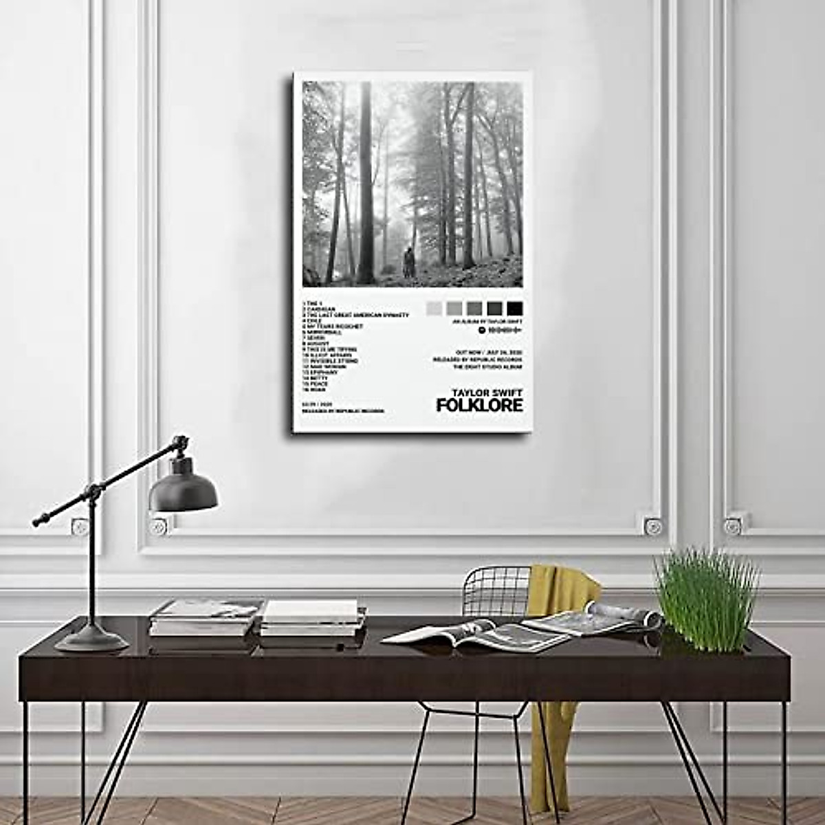 YANSHENG Music Poster Folklore By Swift Canvas Poster Unframe:12x18inch(30x45cm)