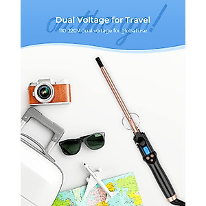 Small Curling Iron 3/8 Inch, Thin Curling Wand for Short Hair, 9mm Long Barrel Ceramic Hair Curling Iron