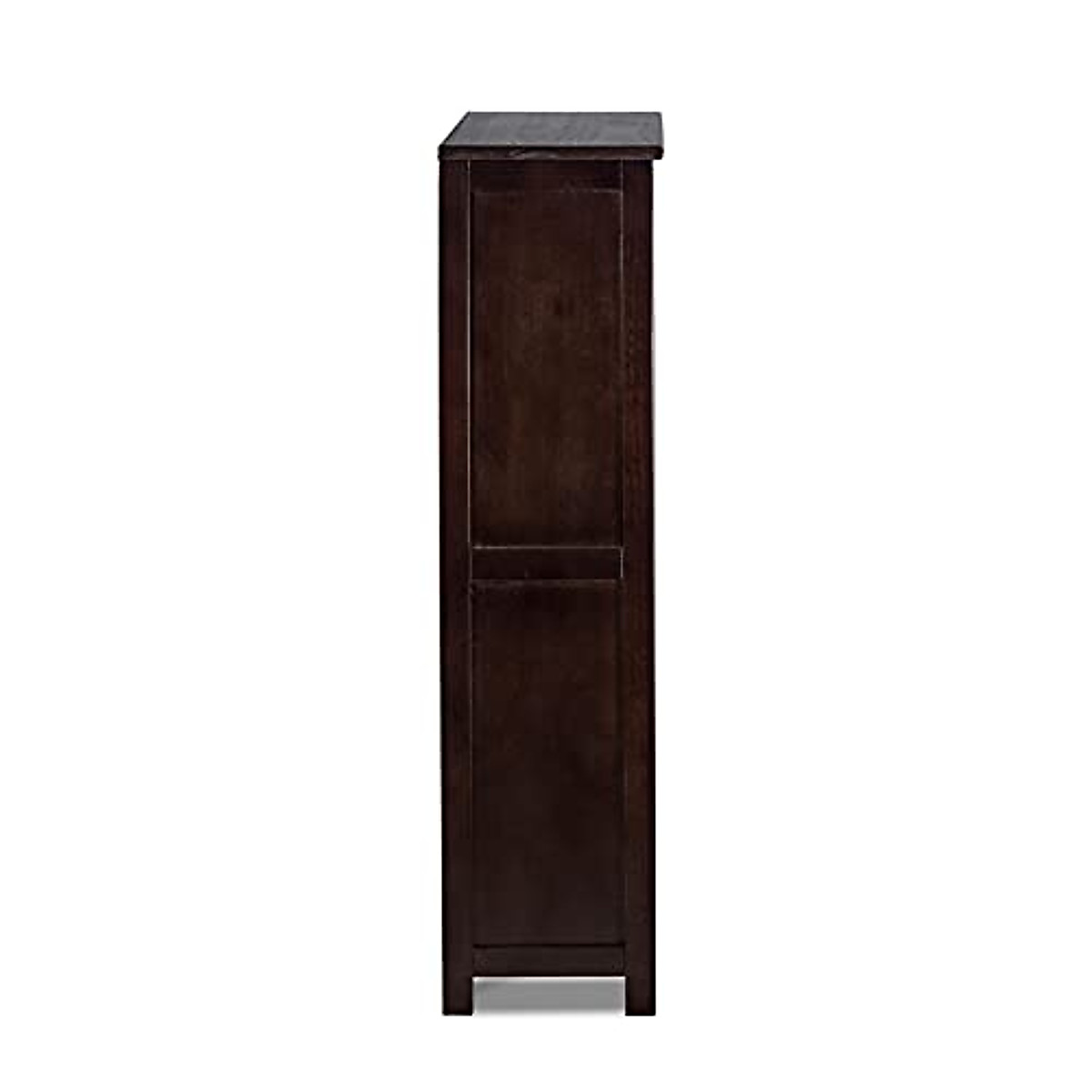 Roseberry Kids Contemporary Wood Vertical Bookcase in Chocolate