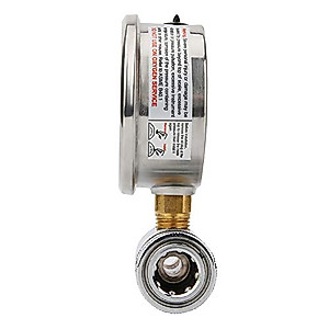Solimeta 2-1/2" Pressure Washer Pressure Gauge Kit, 3/8 Inch Quick Connect, 5000 psi Pressure Washer, Liquid Filled