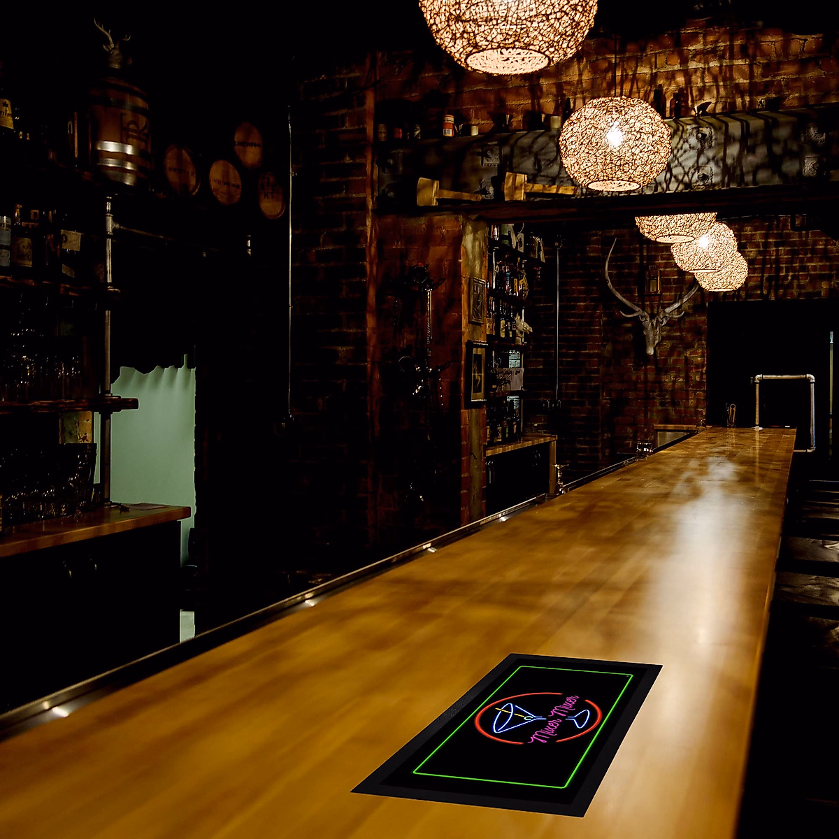 Bar Runner Your Name Cocktail Bar Drip Spill Mat Personalized Bar Gifts