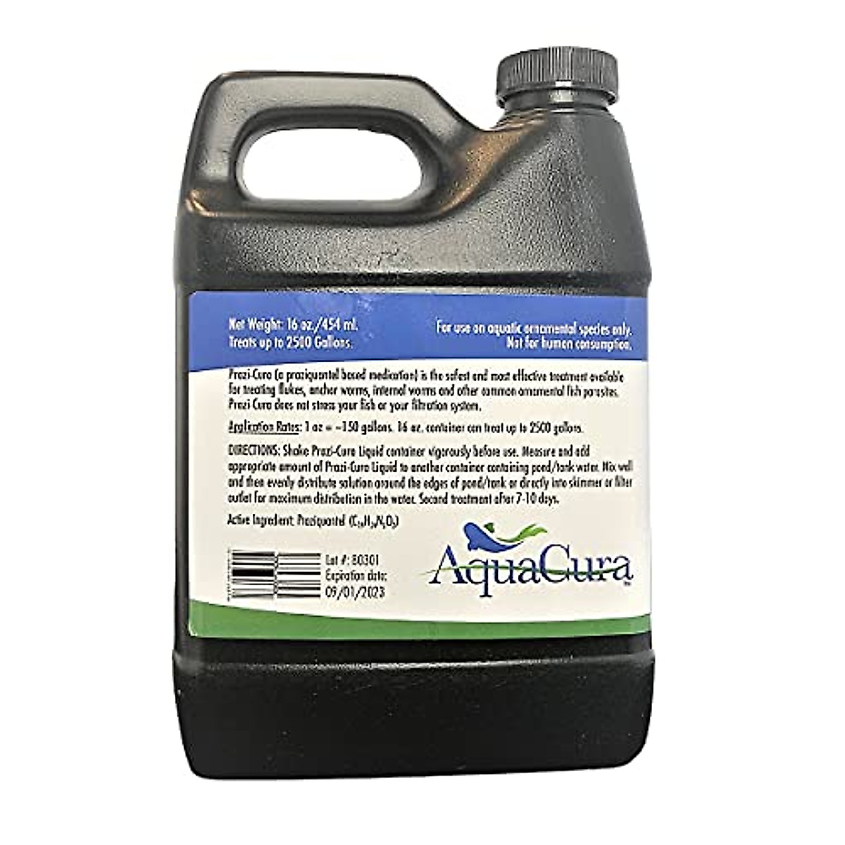 Prazi-Cura Liquid - Safest, Most Effective Parasite Treatment for Koi, and Aquarium Fish! Treats up to 2500 gallons.