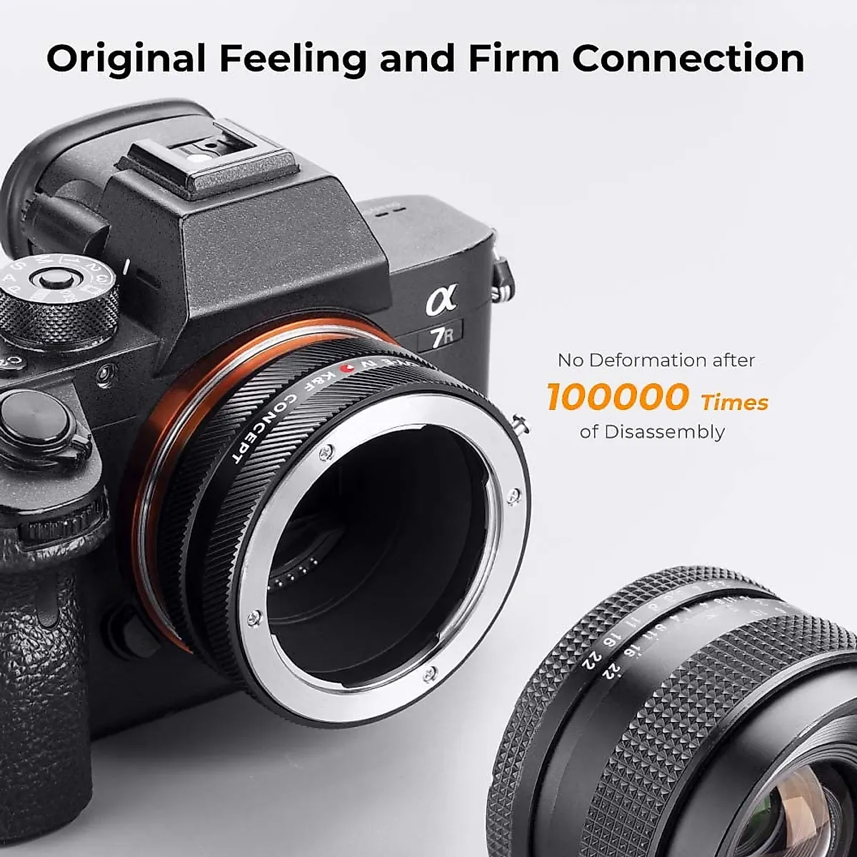 K&F Concept IV PRO C/Y-NEX Lens Mount Adapter Manual Focus Compatible with Contax/Yashica SLR Lens to Sony-E NEX Mount Camera Body with Matting Varnish Design