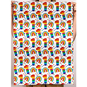 CENTRAL 23 Kids Wrapping Paper - 1st Birthday - Rainbow - 6 Sheets of Eco Gift Wrap - Age 1 One - First Birthday Gift for Boys and Girls - Recyclable