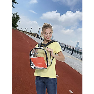 MAY TREE Small Clear Backpack Stadium Approved for Concert, Beach, Work, Travel & Sporting
