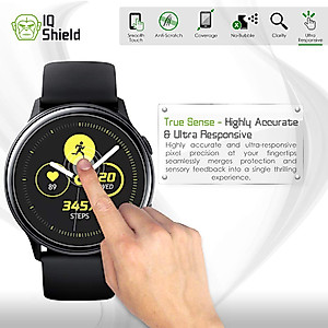 IQShield Screen Protector Compatible with Samsung Galaxy Watch Active (Galaxy Watch Active2 40mm) (6-Pack) Anti-Bubble Clear TPU Film