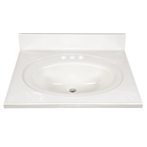 31 Inch Cultured Marble Vanity Top with Backsplash, Improved Package, Ivory – Design House, 586289