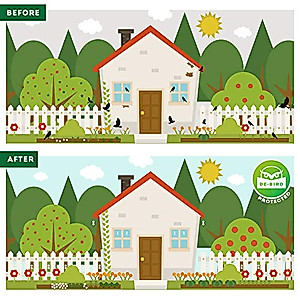 De-Bird: Repellent Disks - Bird Proof Your House & Garden with Hanging Bird Deterrent Reflectors -8 Pack Set