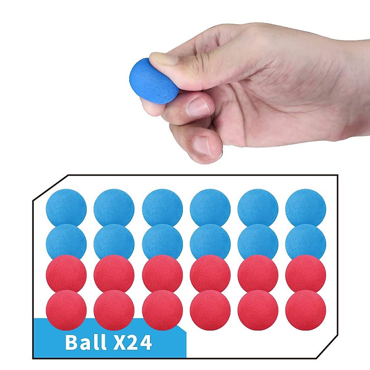 OleFun Shooting Game Toy for Age 6, 7, 8,9,10+ Years Old Kids, Boys - 2 Foam Ball Popper Air Guns & Shooting Target & 24 Foam Balls - Ideal Gift