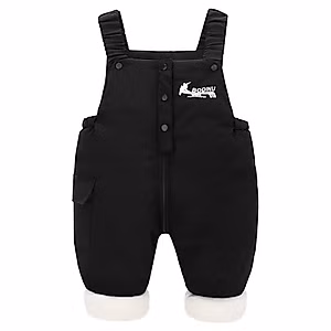 SEAUR Baby Snow Bib Pants - Warm Down Trousers for Boys and Girls, Thick Winter Pants for Skiing, Toddler