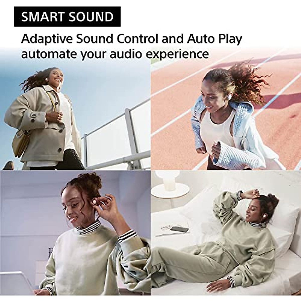 Sony WFLS900N/W LinkBuds S Truly Wireless Noise Canceling Earbuds (White) Bundle with Deco Essentials Soft Silicone Protective Case for WFLS900