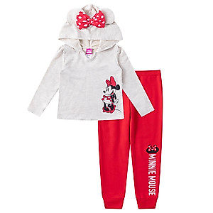 Disney Minnie Mouse Baby Girls Hoodie and Pants Set for Infant and Toddler Kids