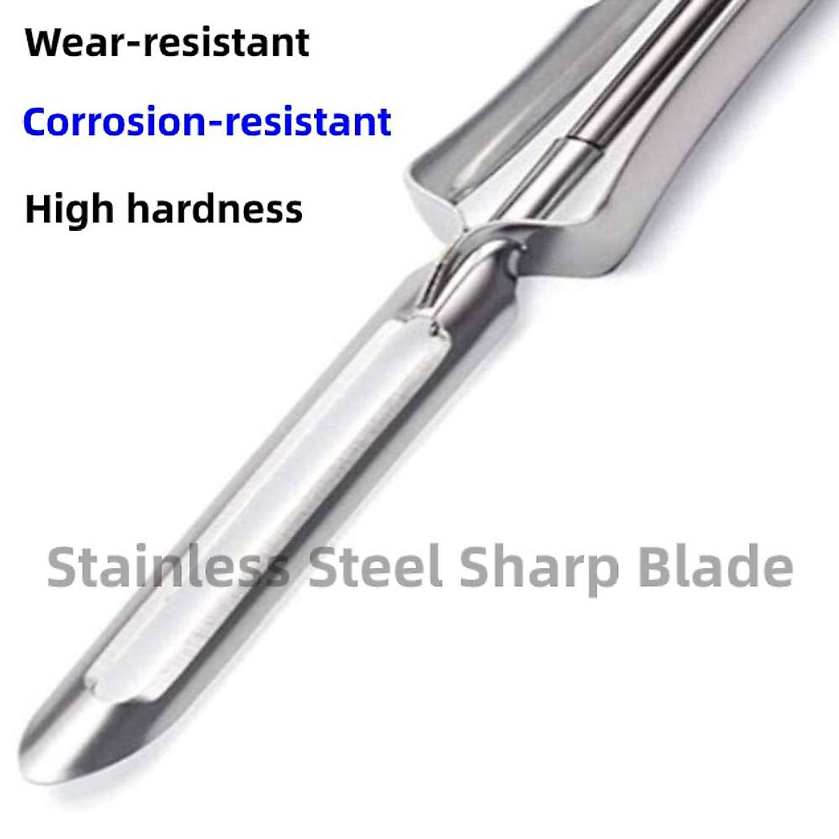 2 Pack Kitchen Vegetable Peeler, Stainless Steel Rotary Peeler for Carrot and Fruit, with Ergonomic and Control Handle-Dishwasher Safety Potato Peelers