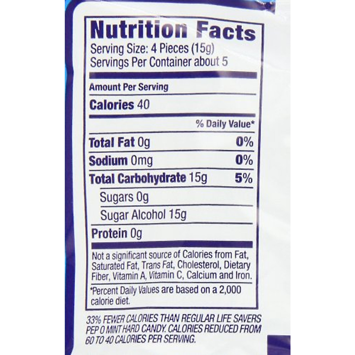 LIFE SAVERS Pep-O-Mint Breath Mints Hard Candy, 2.75 oz Bag (Pack of 12)