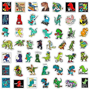 100PCS Dinosaur Party Favor Stickers for Kids ，Cute Waterproof Cartoon Stickers for Water Bottle Stickers Waterproof Vinyl Hydroflask Phone Skateboard Laptop Stickers (Dinosaur)