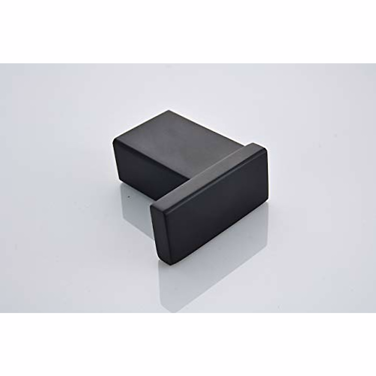 Klabb HBB-40 Square Type SUS 304 Stainless Steel Coat Hook Single Towel/Robe Clothes Hook for Bath Kitchen Garage Heavy Duty Contemporary Square Style Wall Mounted, Matte Black