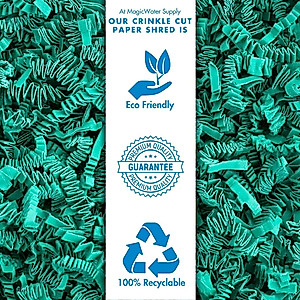 MagicWater Supply Crinkle Cut Paper Shred Filler (2 LB) for Gift Wrapping & Basket Filling - Teal