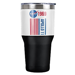 LOGOVISION NASA Apollo 11 1969 Flag Stainless Steel Tumbler 30 oz Coffee Travel Cup, Vacuum Insulated & Double Wall with Leakproof Sliding Lid | Great for Hot Drinks and Cold Beverages
