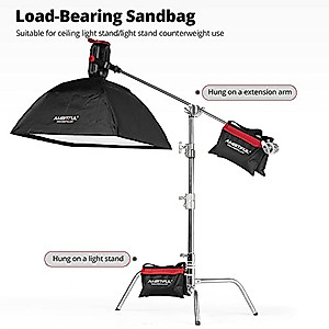 AMBITFUL Set of Four Heavy Duty Sand Bag Photography Studio Video Stage Film Sandbag Saddlebag for Light Stands Boom Arms Tripods