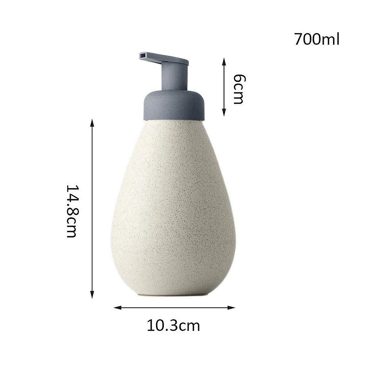 Refillable Liquid Hand Soap Dispenser Hand sanitizer Bottle Lotion Dispenser Pump Foaming Hand Soap Dispenser Ceramics Soap Foam Dispenser (23.7oz) Big Capacity Soap Dispenser Refillable and Eco Frien