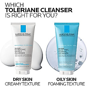 La Roche-Posay Toleriane Hydrating Gentle Facial Cleanser, Daily Face Wash with Ceramide and Niacinamide for Normal to Dry Sensitive Skin, Oil-Free, Fragrance Free