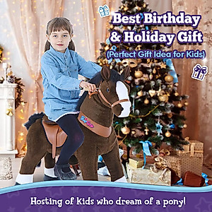 Ponycycle Pony Cycle Ride On Horse Size Medium Brown