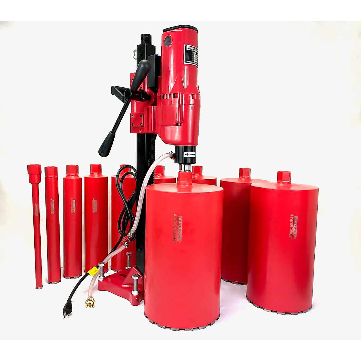 NEW BLUEROCK® 10Z1 CORE DRILL 2 SPEED W/STAND CONCRETE CORING - 1"-10" BIT SET PACKAGE DEAL!