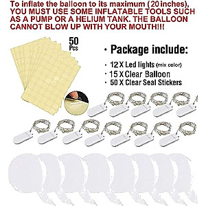 Led Balloons Light up Balloons Clear Bobo Balloons Transparent Light Balloons for Party, Birthday, Anniversary, Wedding (Purple, with battery)