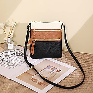 CLUCI Small Crossbody Purses for Women, Mini Size Designer Bags Zipper Pockets, Vegan Leather Over the Shoulder Purse