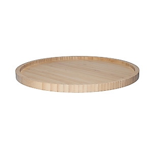 Plutreas Bamboo Lazy Susan Turntable for Cabinet or Table (12 inch)