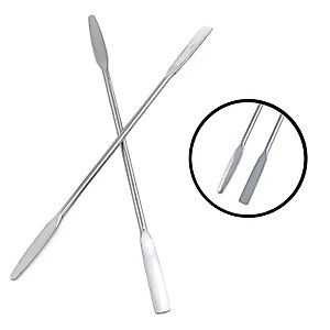 yukata Stainless Steel Spatula Lab Spatula Mini Metal Spatula Mini Spatula Art Spatula Conical Arrow End Flat End 6pcs