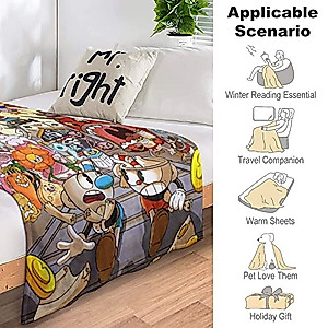 Anime Blankets Ultra-Soft Lightweight Throw Blanket for Couch Sofa Bed, Plush Cozy Blankets 40"x50"