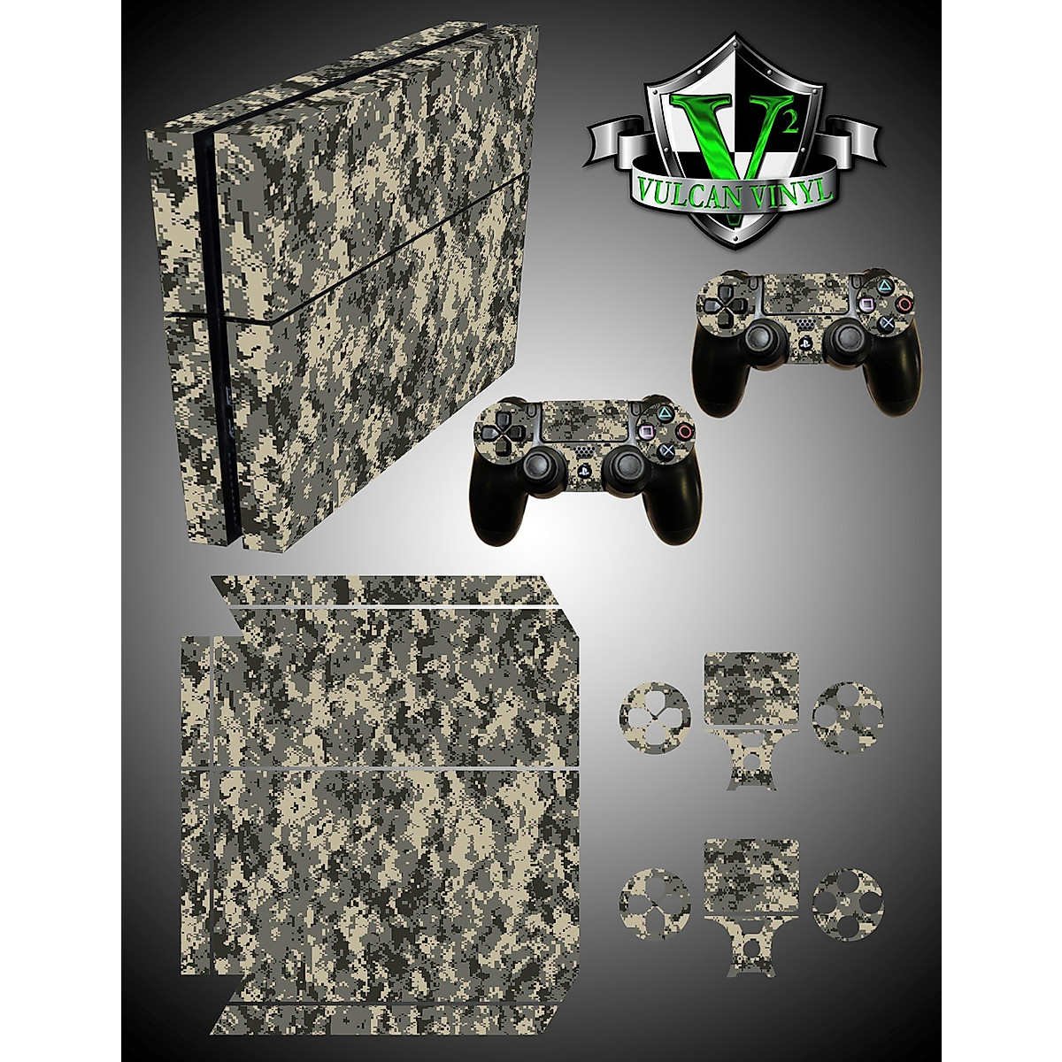 PS4 Vinyl Camoflage Game & Controller Skins Protector Set