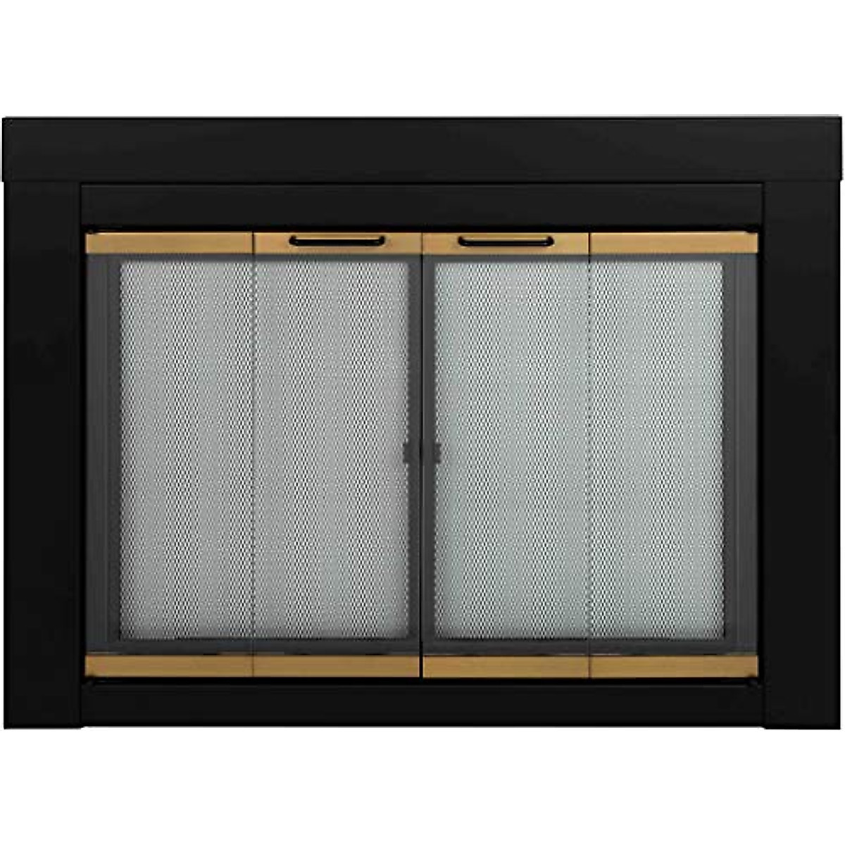 Pleasant Hearth AR-1022 Arrington Fireplace Glass Door, Black, Large