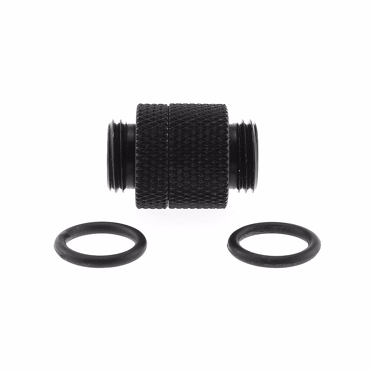 RLECS G1/4 Inch Rotary Male to Male Extender Fitting Computer Water Cooling Fitting 360 Degree Rotation, Black