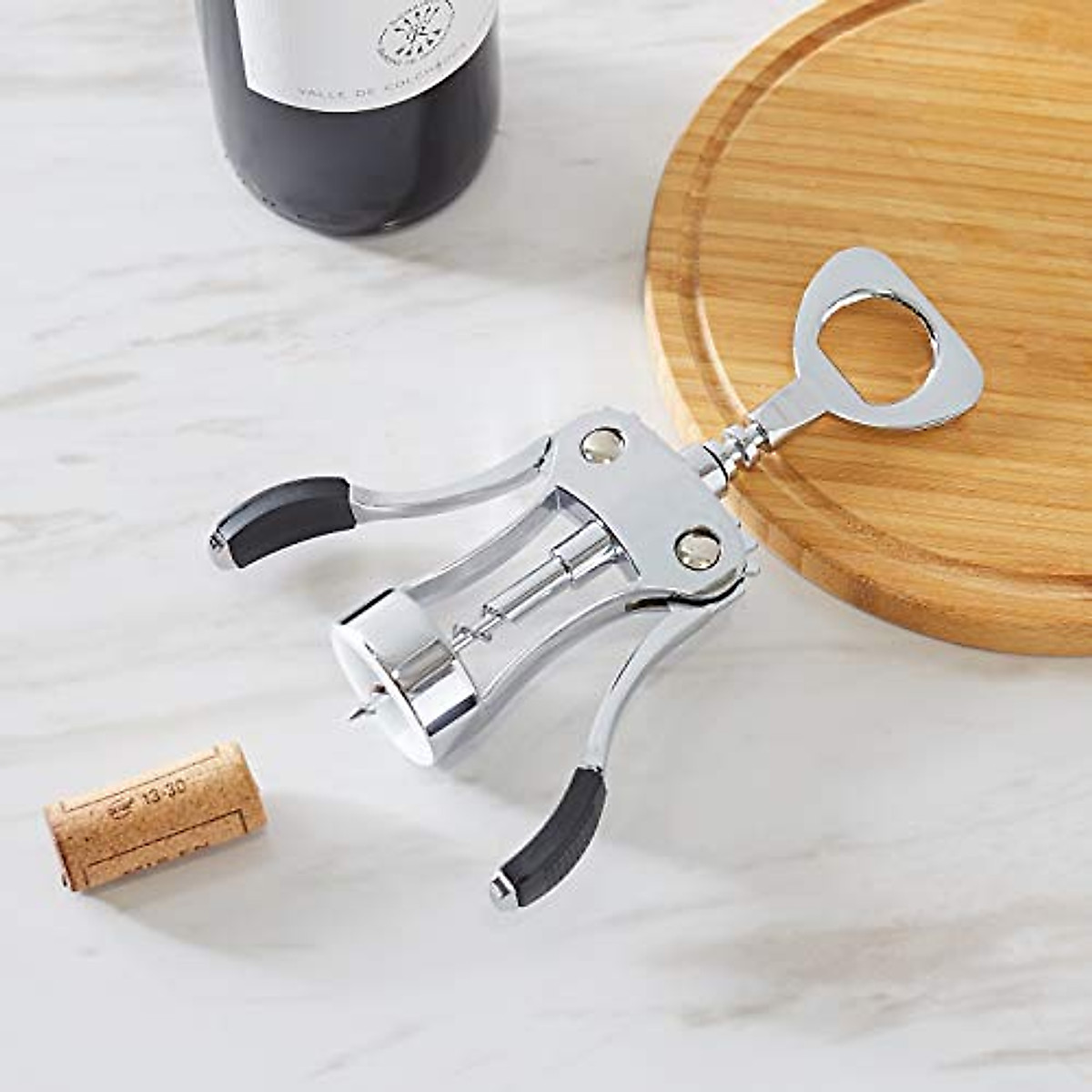 Amazon Basics Stainless Steel Wing Corkscrew Wine Opener