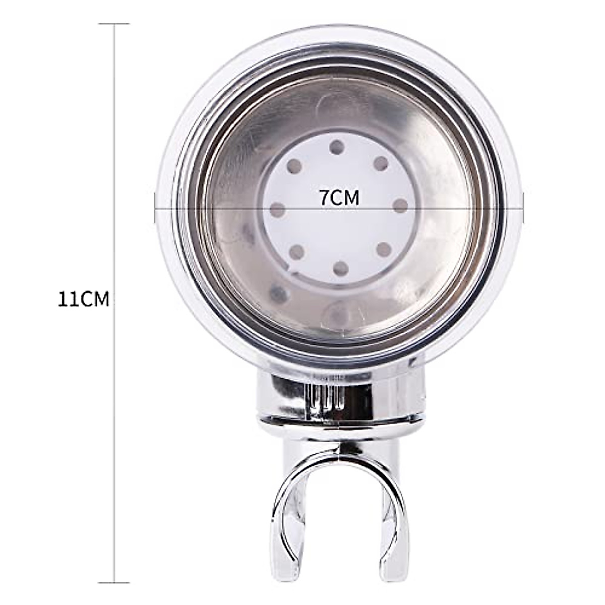 erduoduo Shower Head Holder,Handheld Shower Head Holder with Suction Cup,Adjustable Shower Head Holder for Wall(Silver-1pcs)