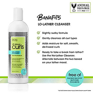 All About Curls Lo-Lather Cleanser Shampoo | Essential Moisture | Gentle Cleansing | Slightly Sudsy | All Curly Hair Types | Cruelty Free | Sulfate Free | 15 Fl Oz