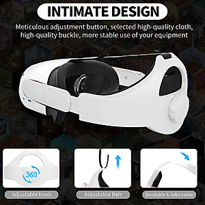 [3 Color] SUIHUOJI Oculus Quest 2 Head Strap Replacement, 5 in 1 Silicone Accessories Kits, Lens Protective Cover/Silicone Face Pad Cover/VR Shell Protector Cover for Quest 2 Headset (White)