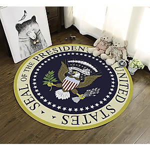 Rugendary Seal of President of United States Rug American Eagle Carpet Office Area Rug Living Room Bedroom Kitchen Doormat (Ultra Soft Quality, 4x4 ft.)