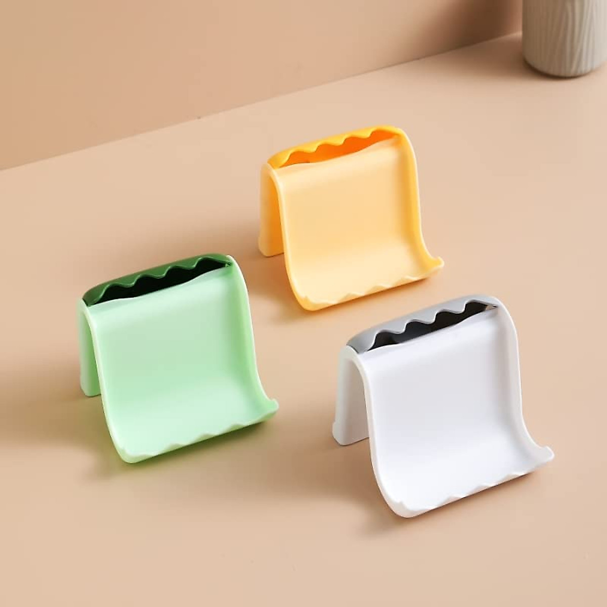 Pot lid holder Utensil Rest Holder for Kitchen Cooking, Heat-Resistant, Free Spoon Rest & Spoon Holder, Creative Kitchen Spatula Rest Organizer for Ladles, Tongs, Forks (White)