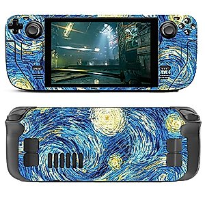 VEUENNS Full Set Games Decal Skin for Steam Deck console handheld gaming pc,Specially designed vinyl applique skin to Full steam deck coverage,provides protection and improves the feel of the trackpad