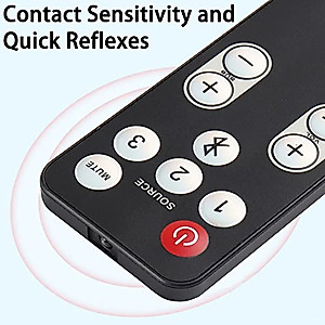 RE15031 Remote Control Compatible with Polk Audio Soundbar 6500BT 6500 6000 5000 3000 2000 4000 9000 SB5000IHT 6000 5000IHT 3000IHT 3000 ONE Step IHT3000 Replacement Controller with Batteries