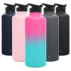 Simple Modern 84oz Water Bottle, Insulated Reusable Wide Mouth Stainless Steel Metal Flask with Flip Lid, Ombre: Sorbet