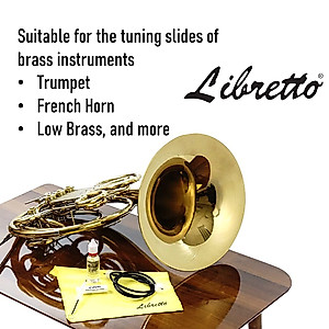 Libretto Premium Brass Slide Grease Stick, 0.16 oz (5 ml), Odorless & Pure, Great Materials from Japan, 100% Special-blended Formula, Thick & Sticky, Best to Extend Life of Trumpet, French Horn & Tuba