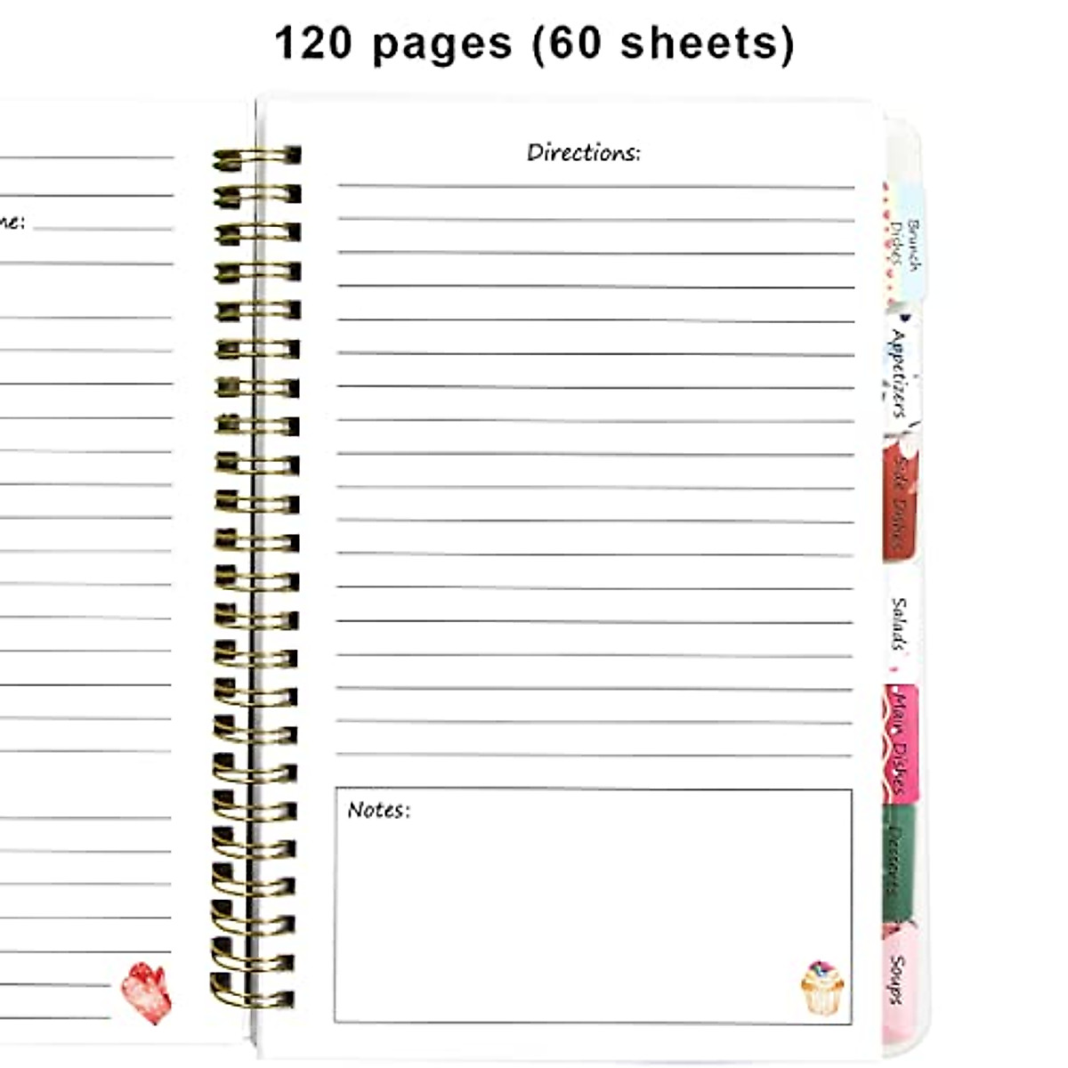 ceiba tree Blank Recipe Book to Write in Your Own Recipes Notebook Cookbook Journal 8.7" x 6.3" Gifts Ideas for Women Mom Wife 120 Pages