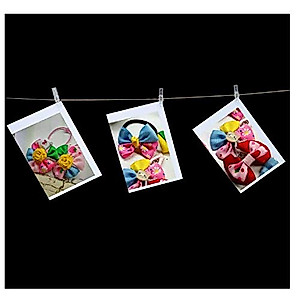 50PCS Clear Plastic Mini Spring Hanging Clips Clamps Holder Clothing Pins Paper Photos Clothes Line Clip Clothespins Clip Hanger Clips Laundry Clothespins(3.5cm x 0.7cm x 1cm)