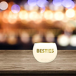 Santa Barbara Design Studio Sippin' Pretty Roly Poly Cocktail Glass, 13-Ounce, Besties