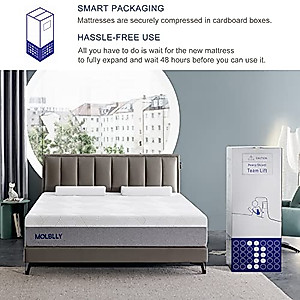 Molblly Full Mattress, 10 inch Gel Memory Foam Full Size Mattress in a Box, Medium Firm Bed Mattress Full, Cool Sleep & Comfy Support, 10 Year Support